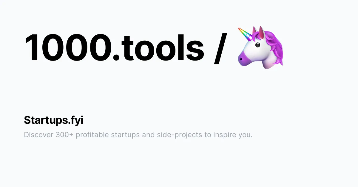 Startups.fyi