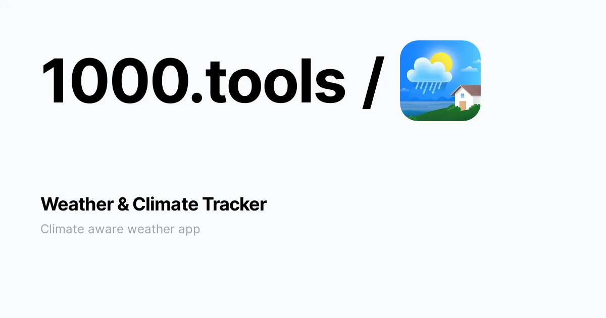 Weather & Climate Tracker