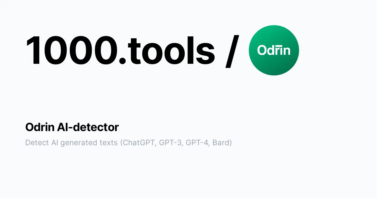 Odrin AI-detector