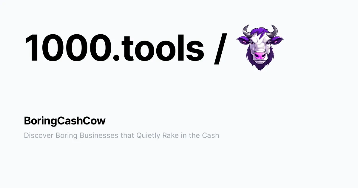 BoringCashCow