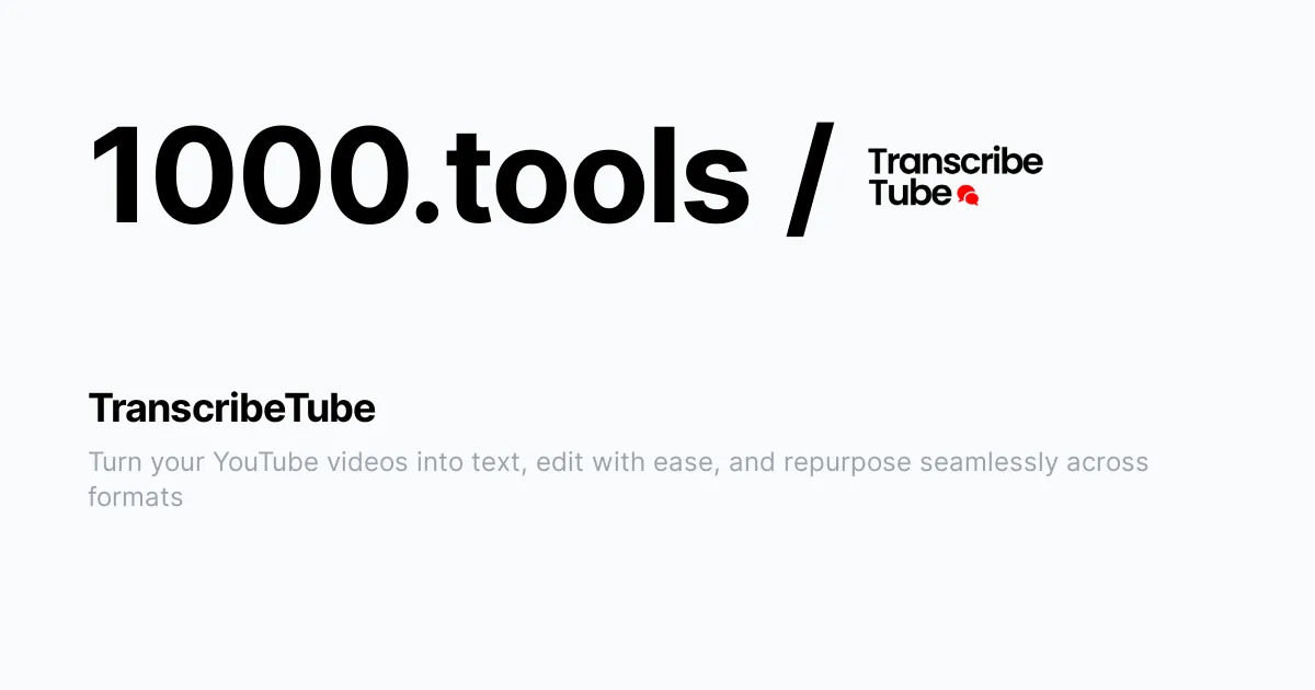 TranscribeTube