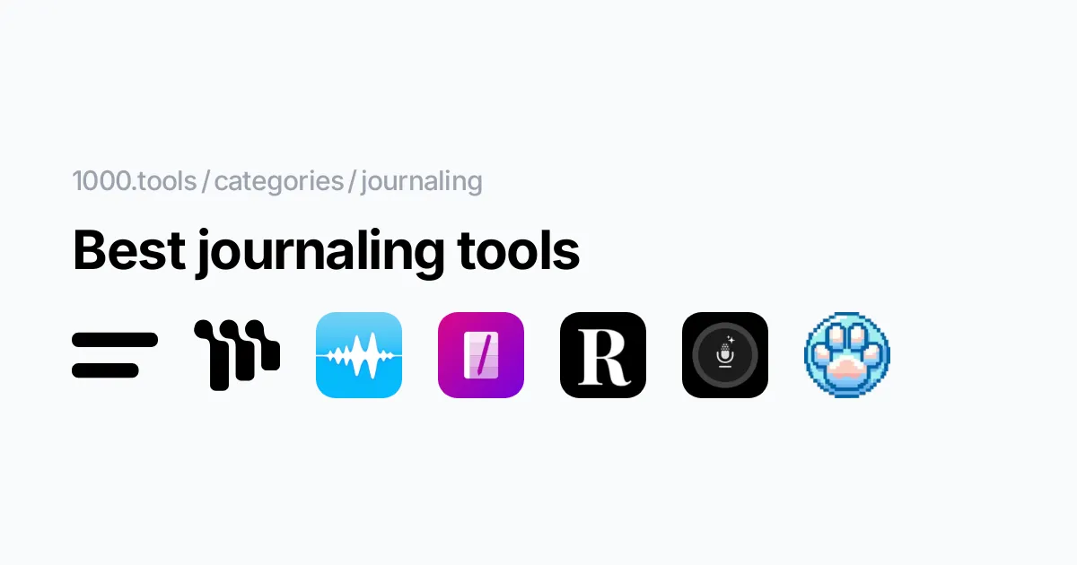 Best journaling tools - 1000.tools