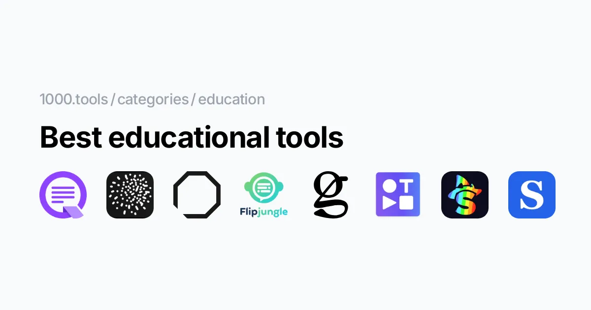 Best educational tools - 1000.tools