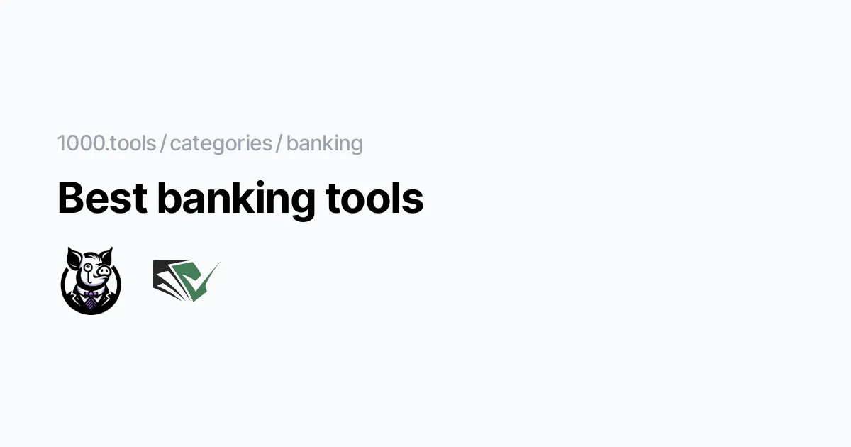 Best banking tools - 1000.tools