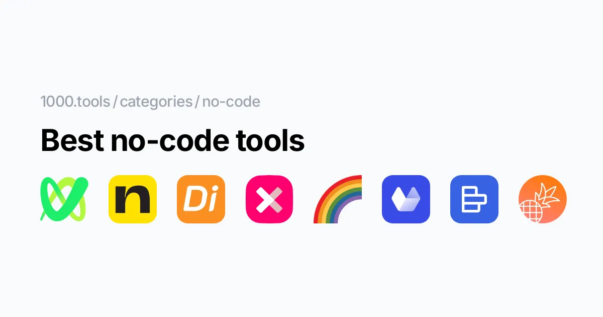 Best no-code tools - 1000.tools