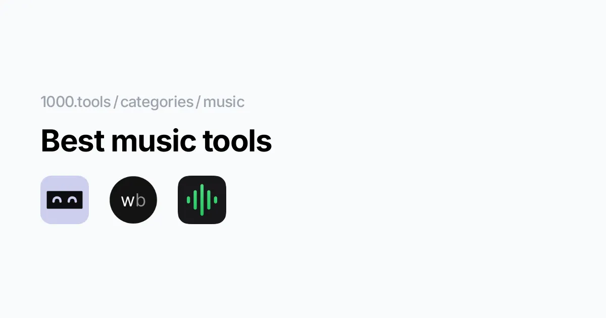 Best music tools - 1000.tools