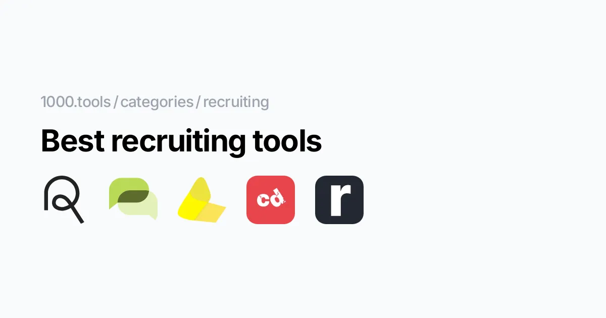 Best recruiting tools - 1000.tools