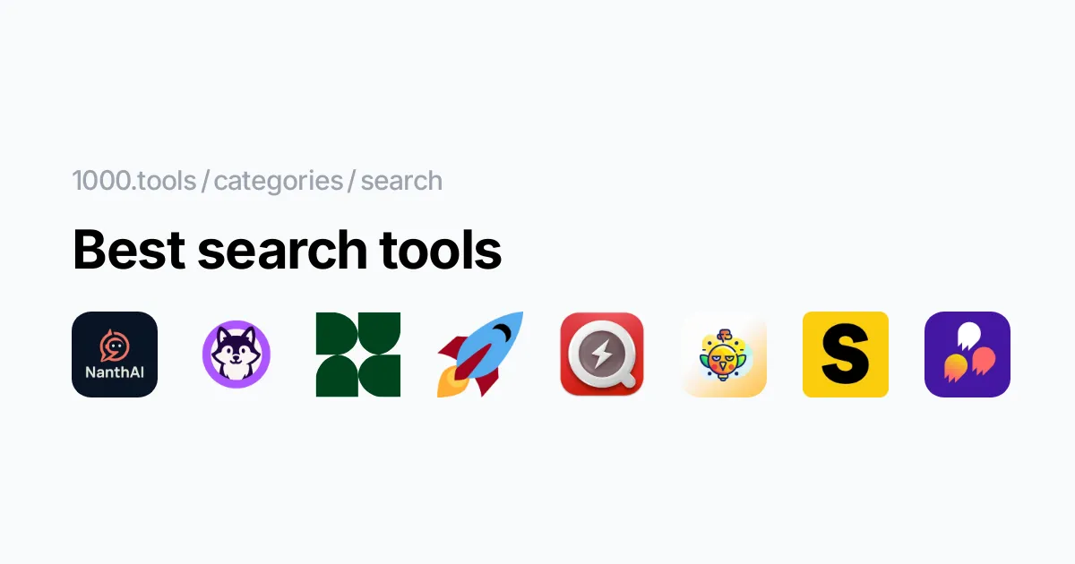 Best search tools - 1000.tools