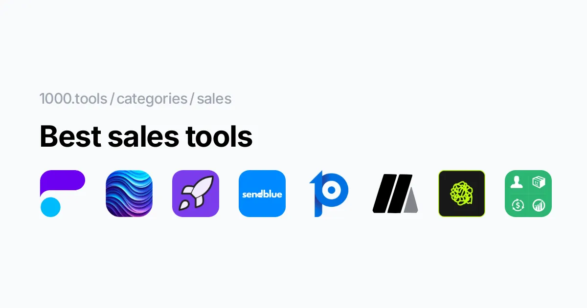 Best sales tools - 1000.tools