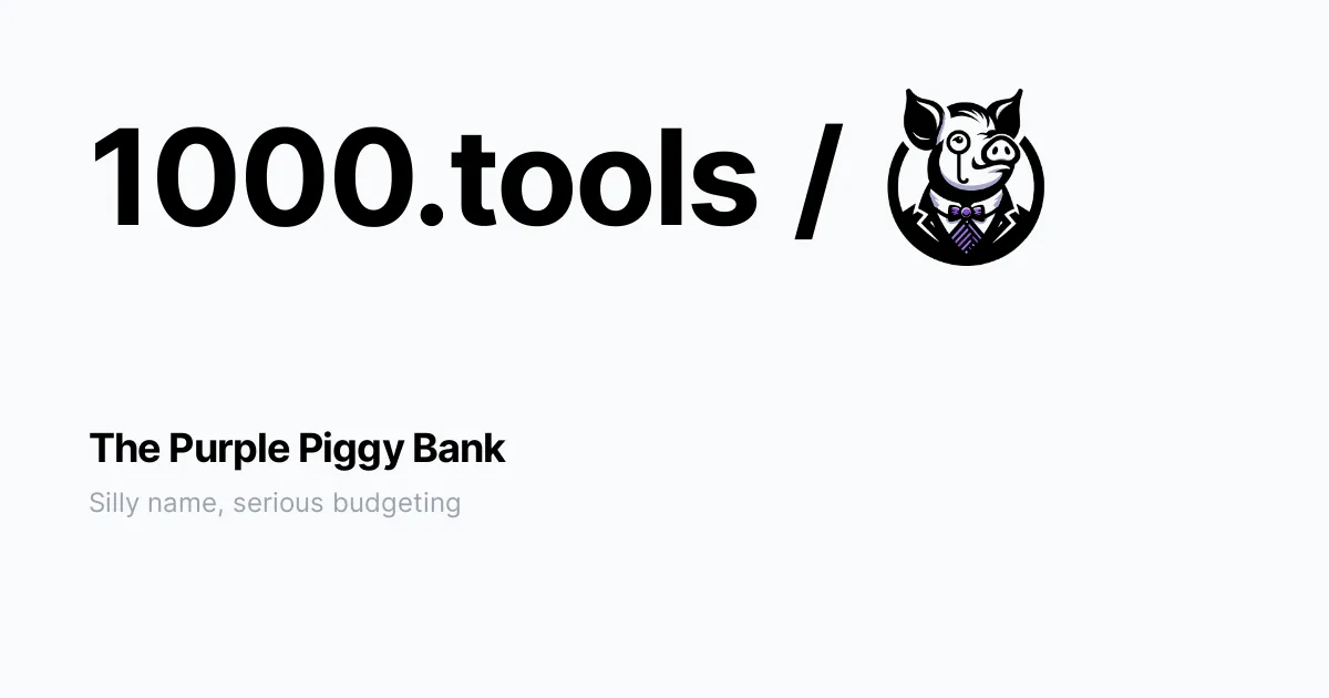 The Purple Piggy Bank